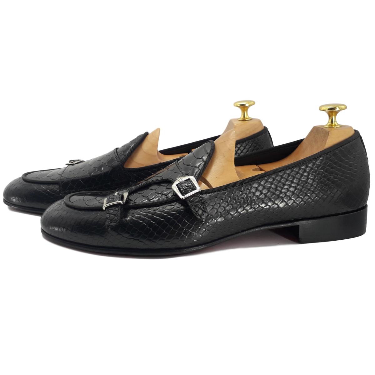 Mocassin à Double Boucle Pour Homme Noir Venezia
